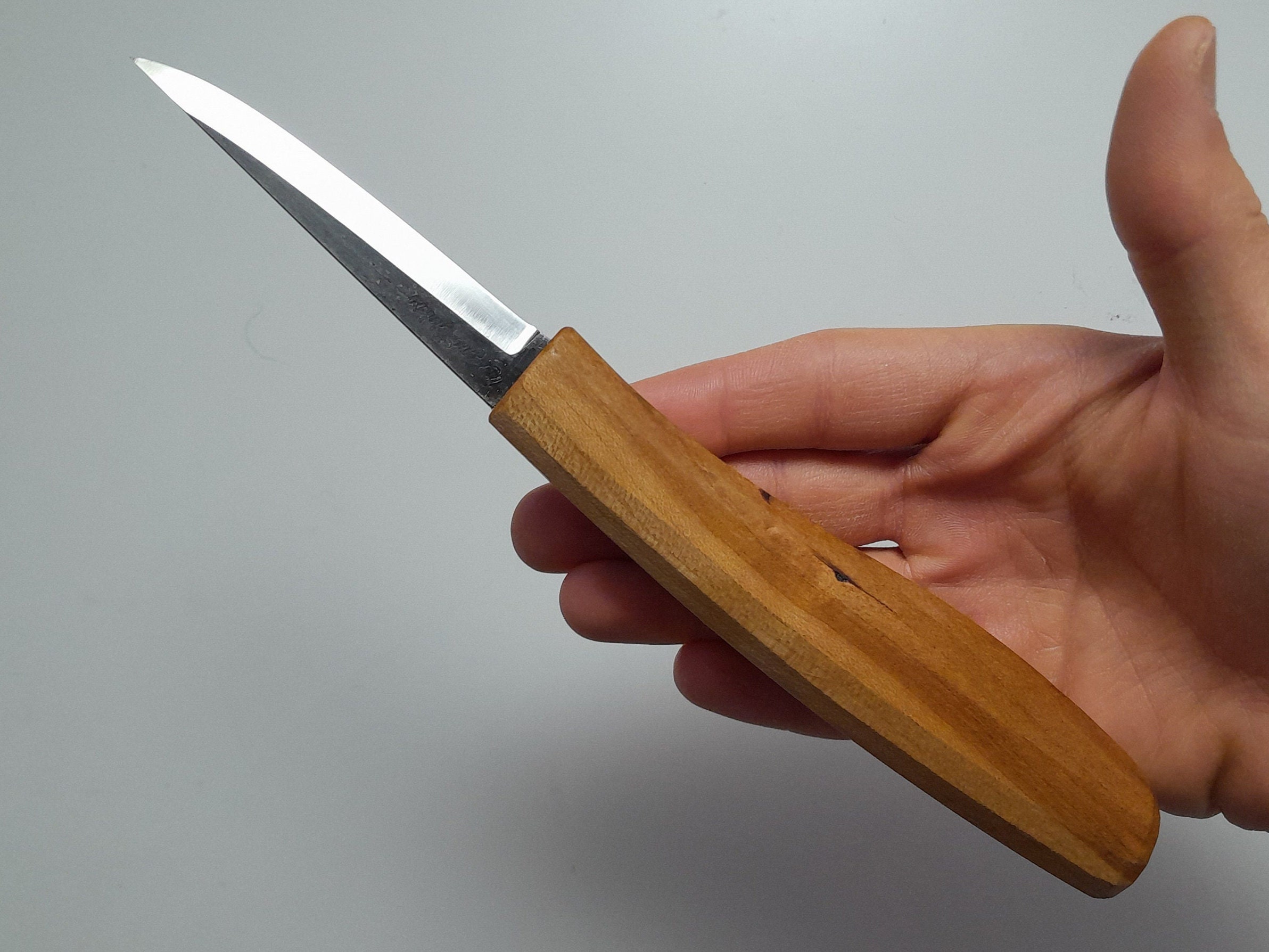 80 Mm Sloyd Knife W/ Leather Sheath, Wood Carving Knife, Whittling ...