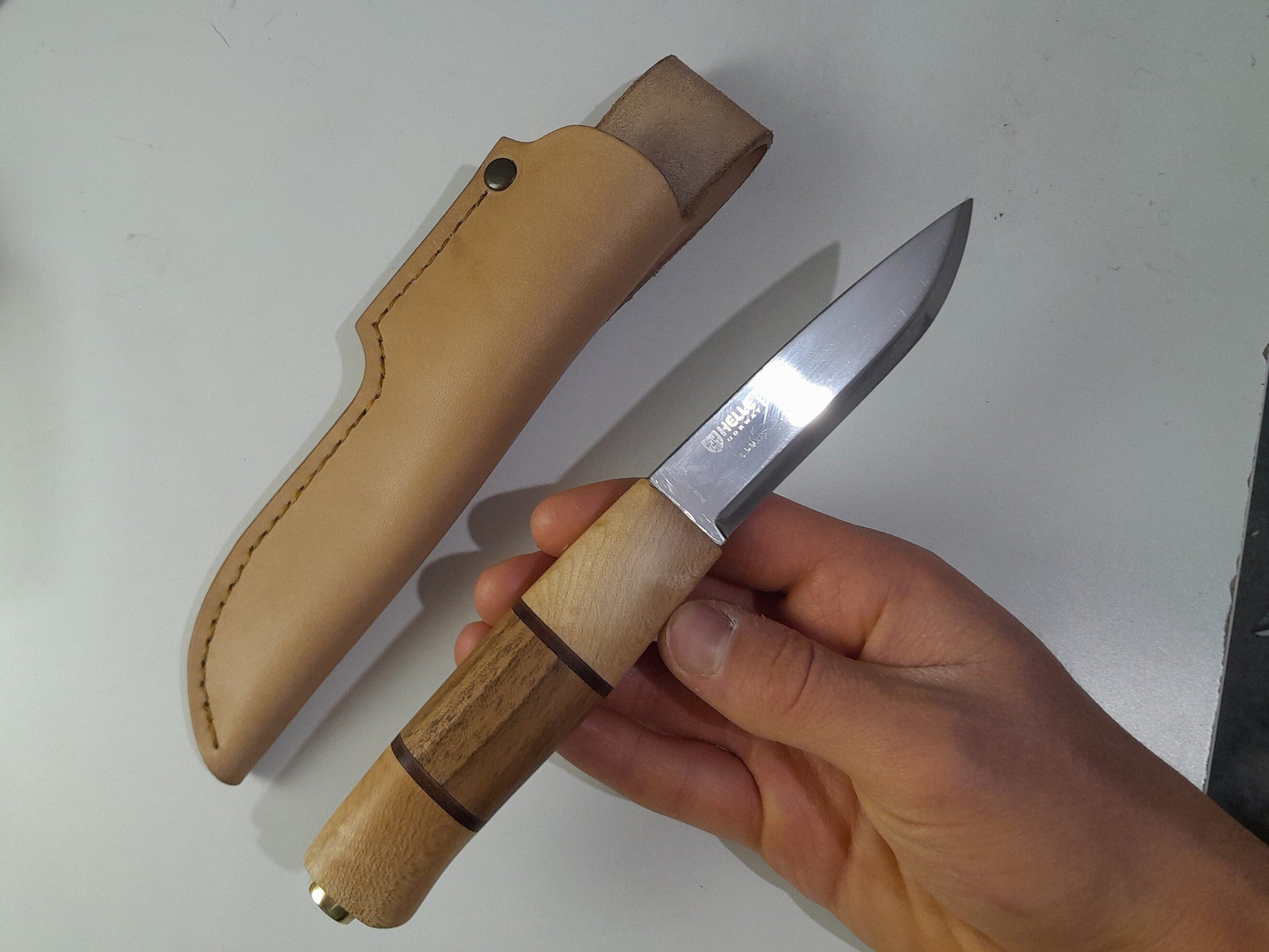 Custom Helle Harding Puukko, Puukko Knife With Leather Sheath, Hunting ...