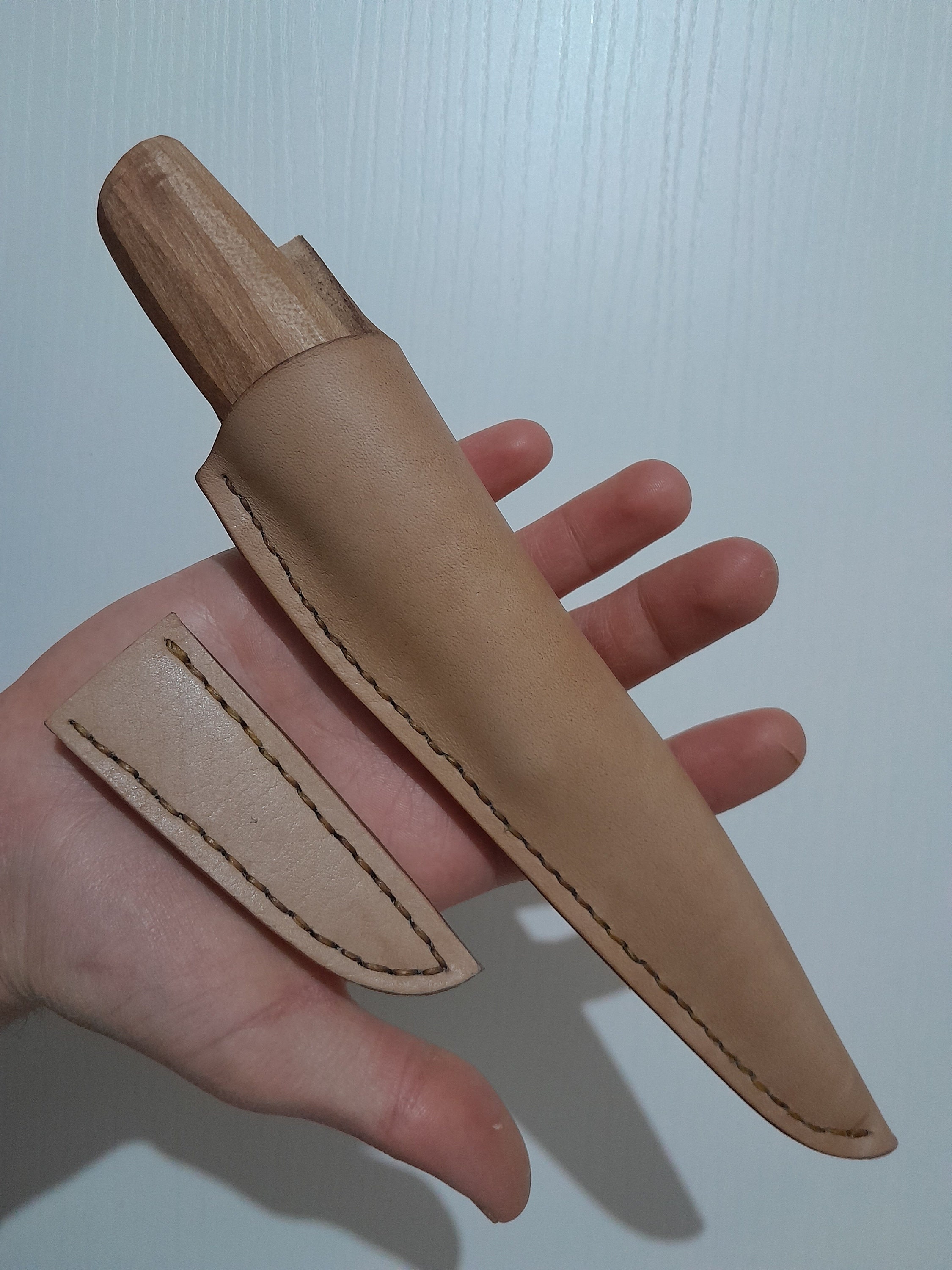 80 Mm Sloyd Knife W/ Leather Sheath, Wood Carving Knife, Whittling ...