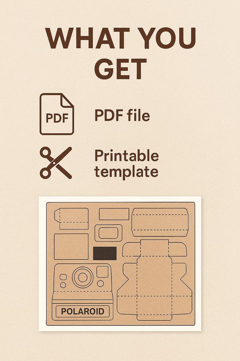 Build Your Own Retro Polaroid Camera – Printable DIY Kit | 10-page PDF ...