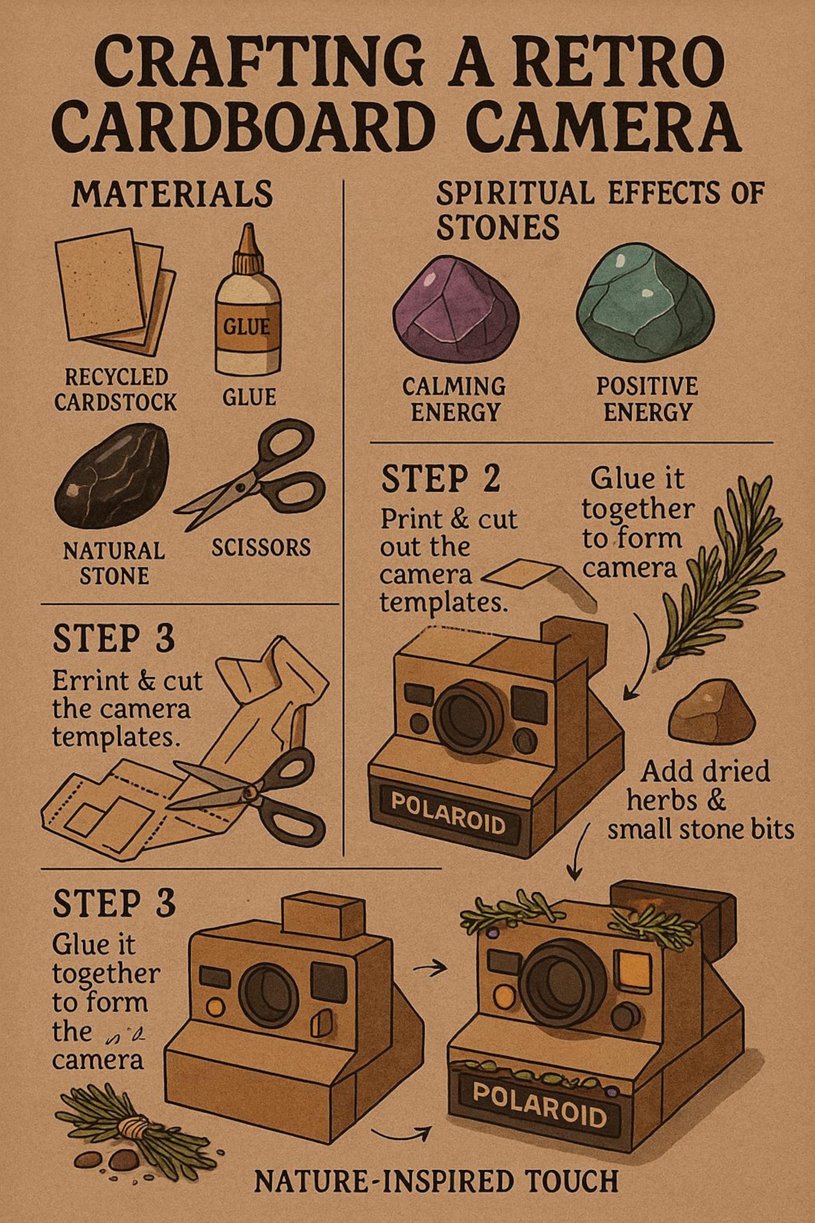 Build Your Own Retro Polaroid Camera – Printable DIY Kit | 10-page PDF ...