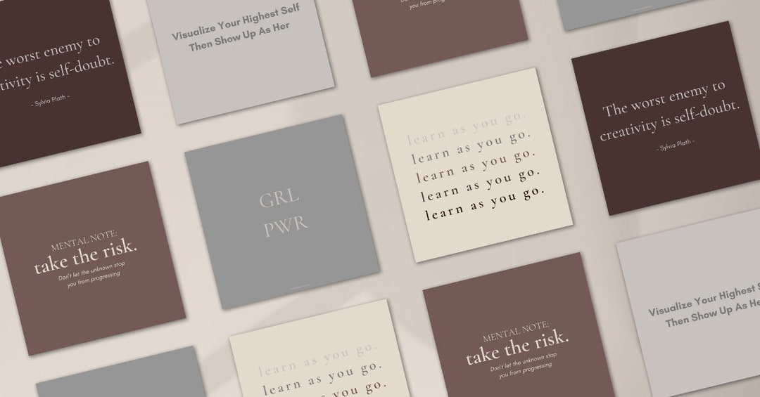 Editable Social Media Motivational Quotes Canva - Etsy