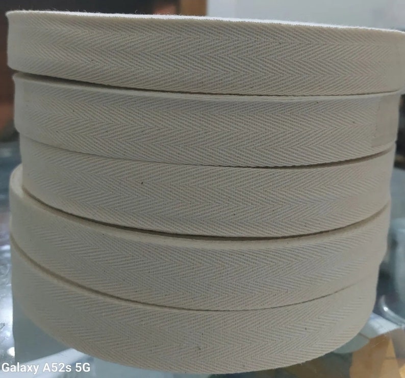 Herringbone Tape Cotton Twill Tape Webbing Binding Strap Bunting Sew ...