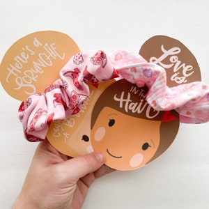 Valentine's Day Scrunchies, Scrunchie Set, Pink Scrunchies, Sweethearts ...