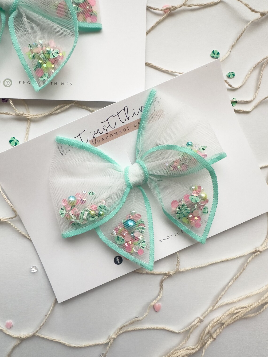Mermaid Shaker Bows, Mini Fable Bows, Seashells and Pearl Filled Sailor ...