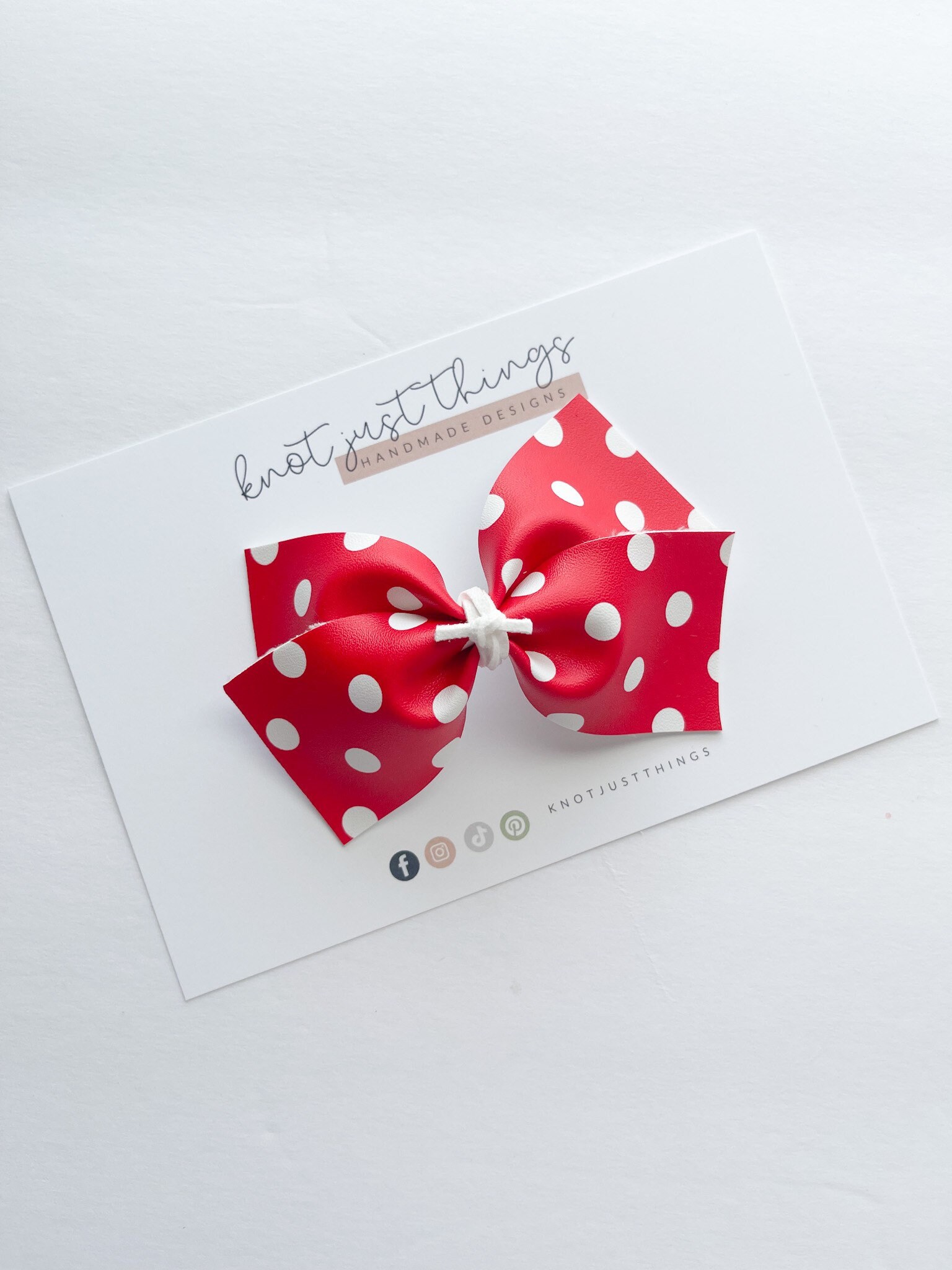 Disney Mickey Mouse Faux Leather Bows Red & Pink Polkadots - Etsy