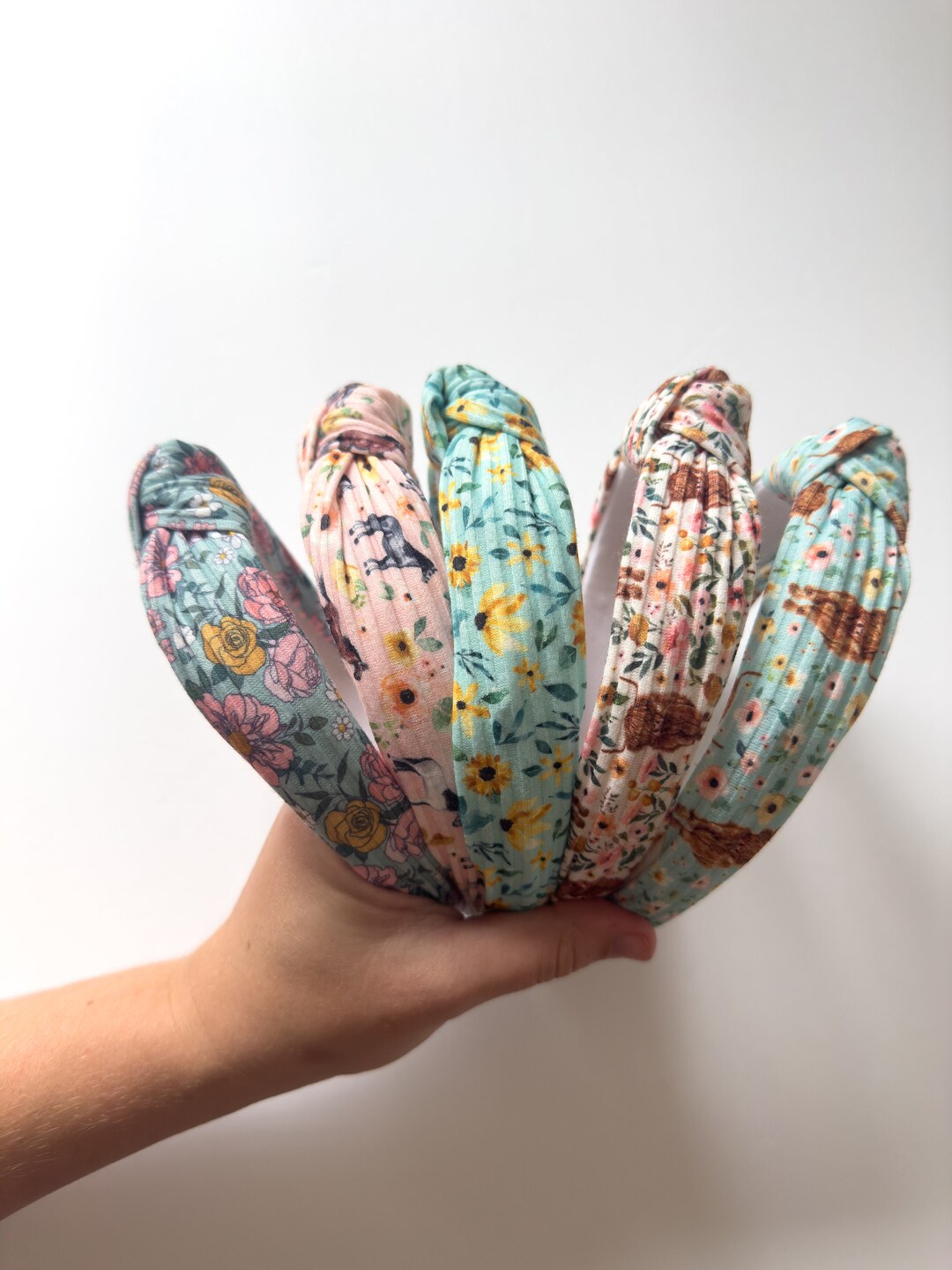 Farm Animals Knotted Headbands, for Women and Kids, Summer Hair ...