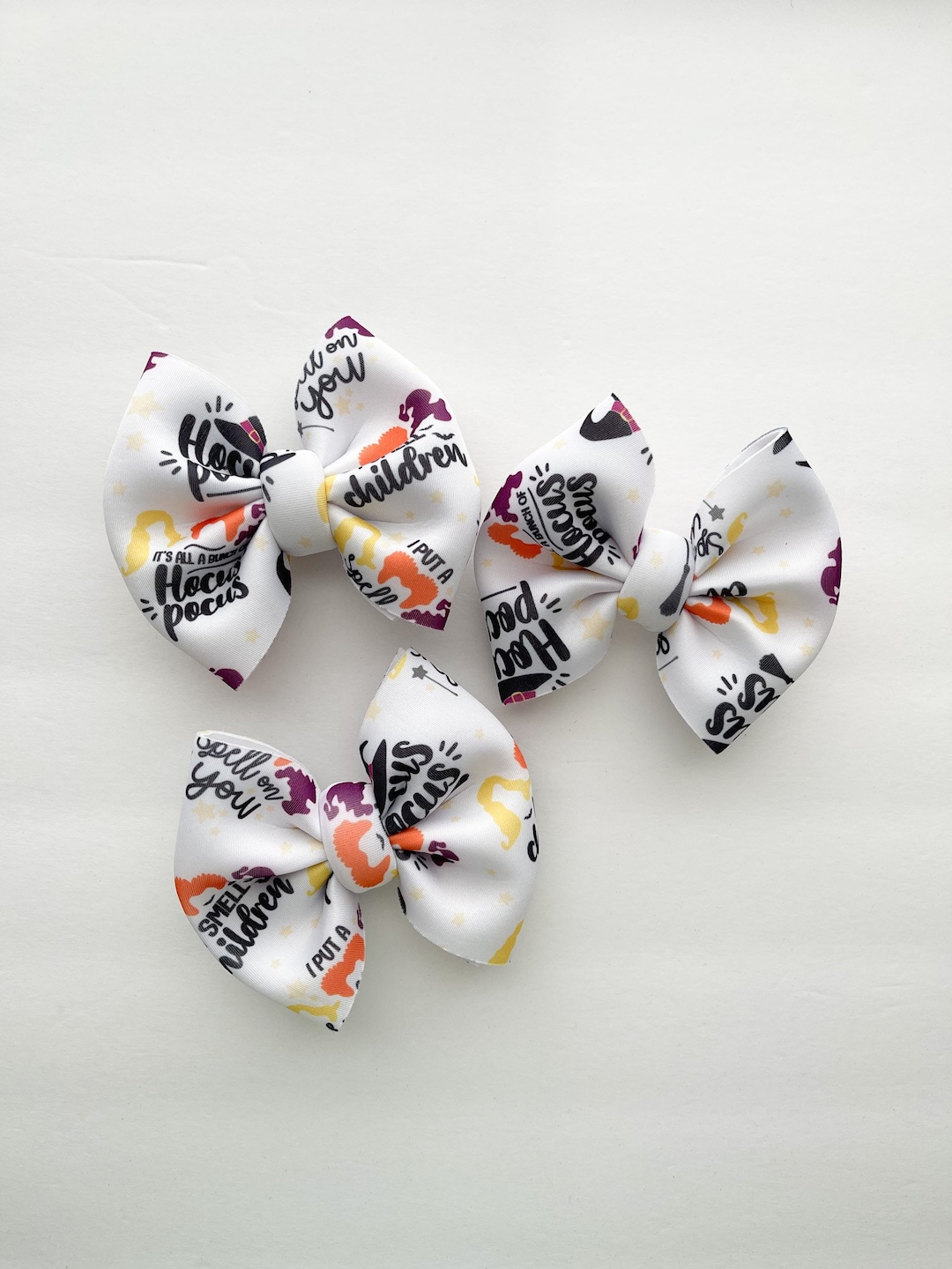 Witch Bow, Three Witches Halloween Neoprene Hair Bow, I Smell Children ...