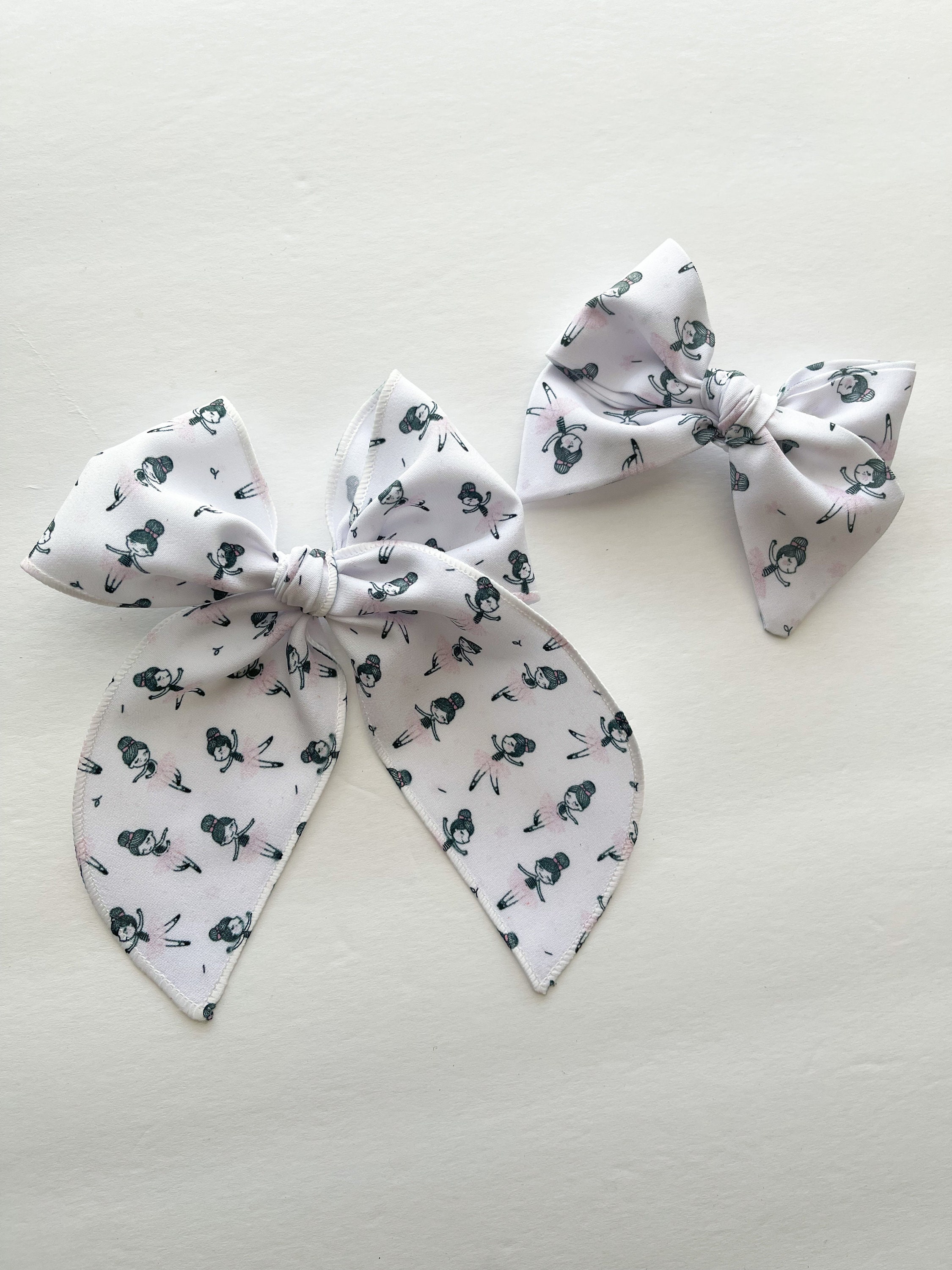 Ballerina and Swan Fabric Bows on Clip or Headband Dance Bow - Etsy