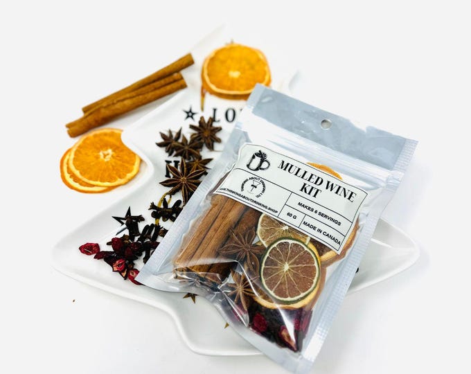 Mulled Wine Spiced Apple Cider Kit Mulling Spices With Dried Citrus ...