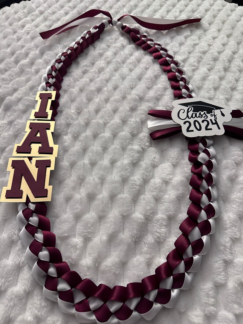 Braided Satin Ribbon Lei, Graduation Party Accessory - Etsy
