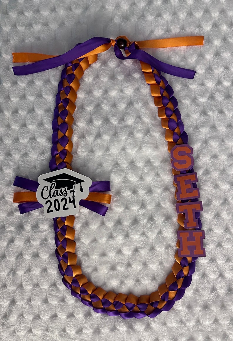 Braided Satin Ribbon Lei, Graduation Party Accessory - Etsy