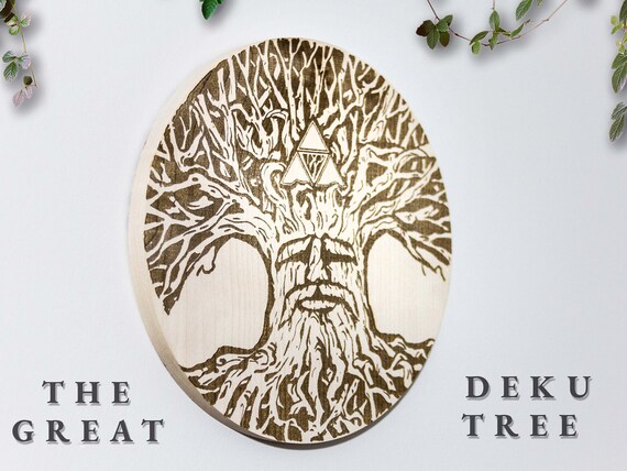 Zelda Deku Tree Wood Art Ocarina of Time - Etsy