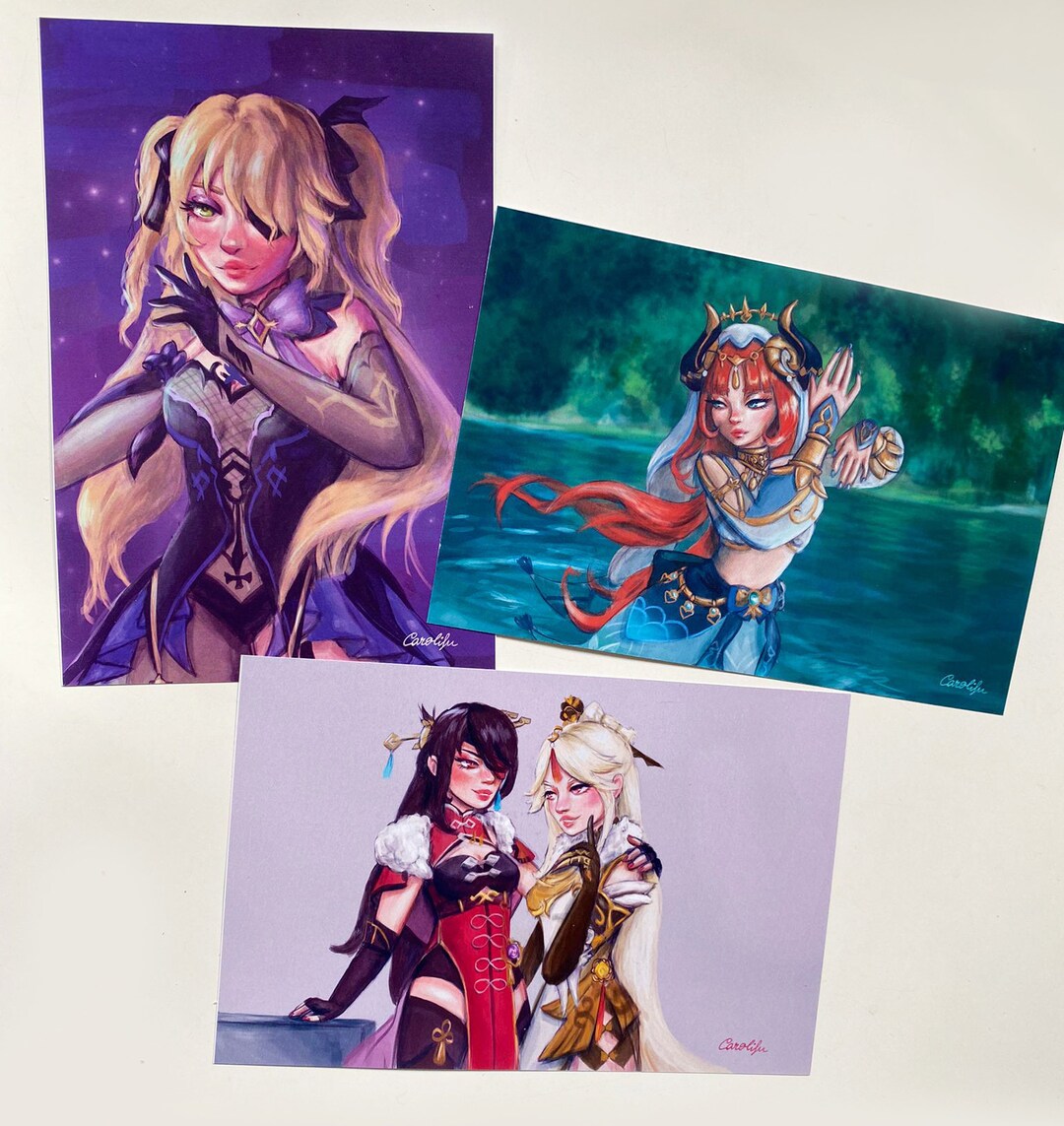 Genshin Impact: Fischl Nilou Ningguang and Beidou A5 - Etsy