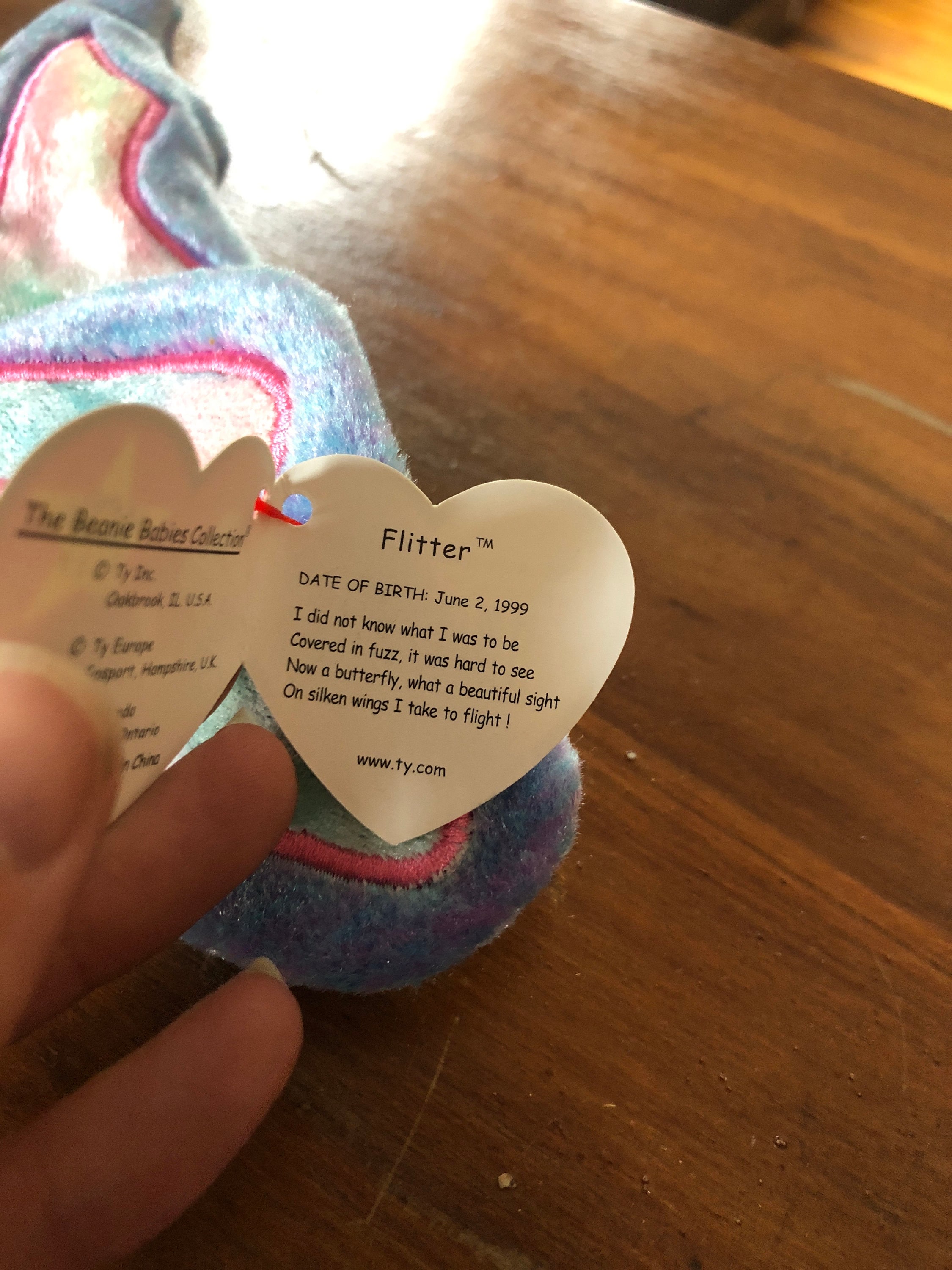 Flitter the Butterfly Beanie Baby - Etsy