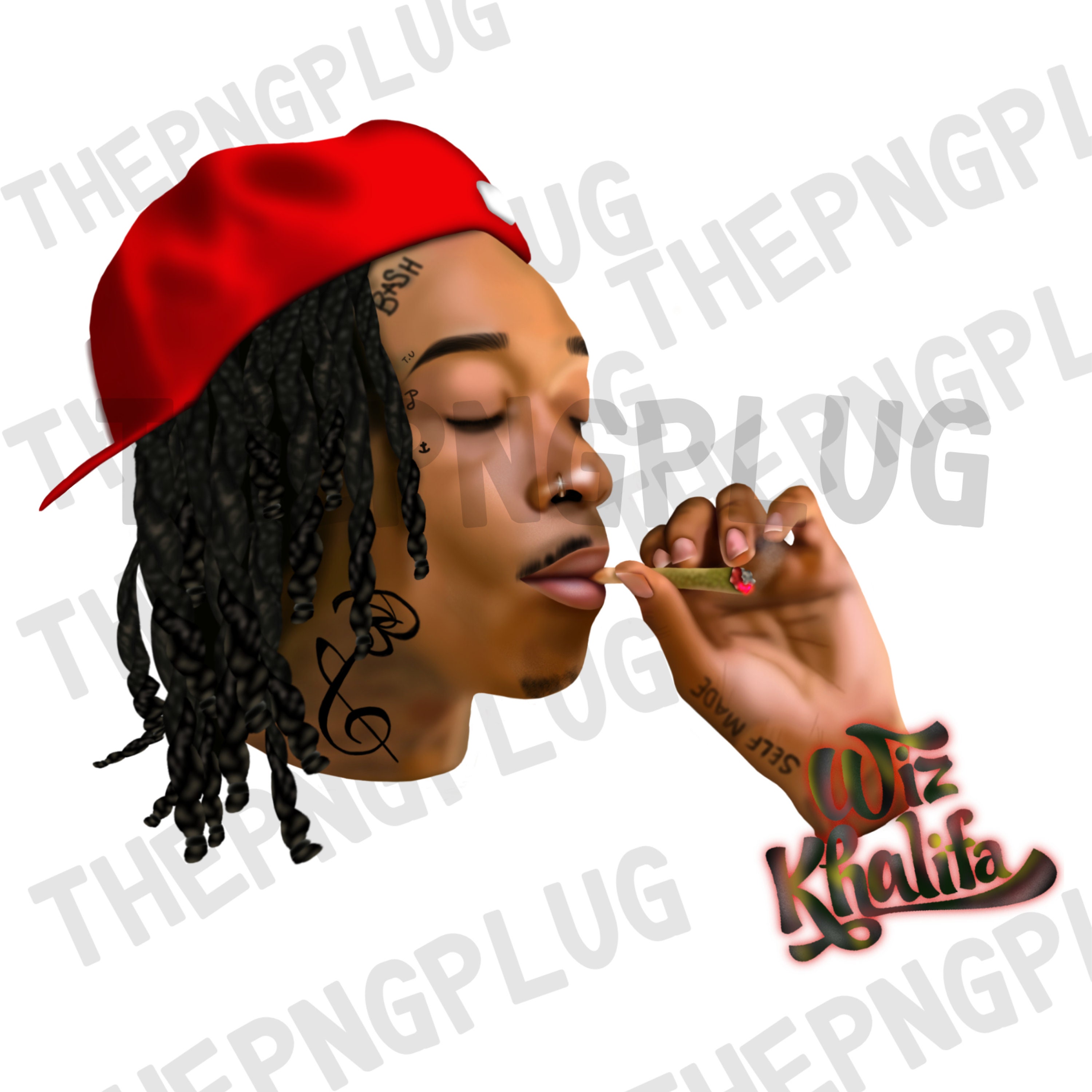 Wiz Khalifa PNG, Digital Art, 420 - Etsy