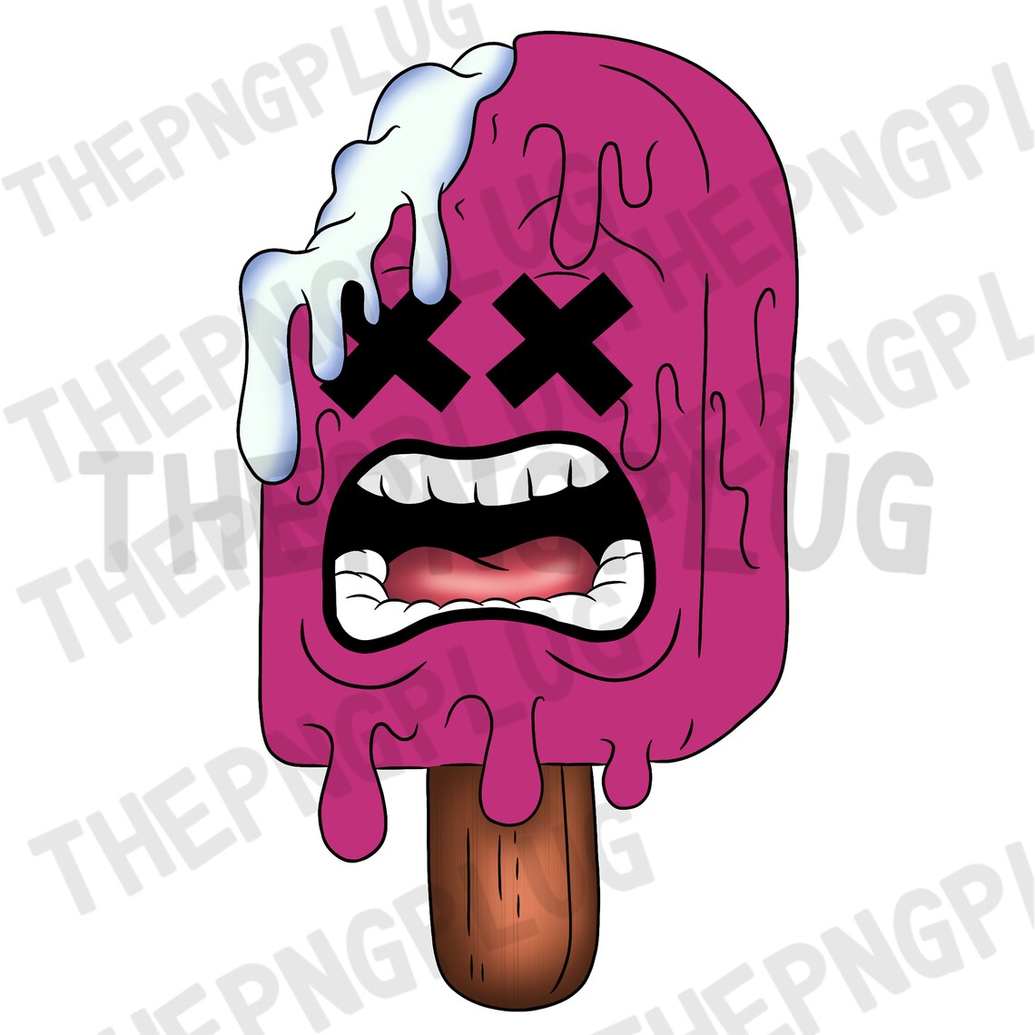 8 Multi Color Screaming Ice Cream Png - Etsy