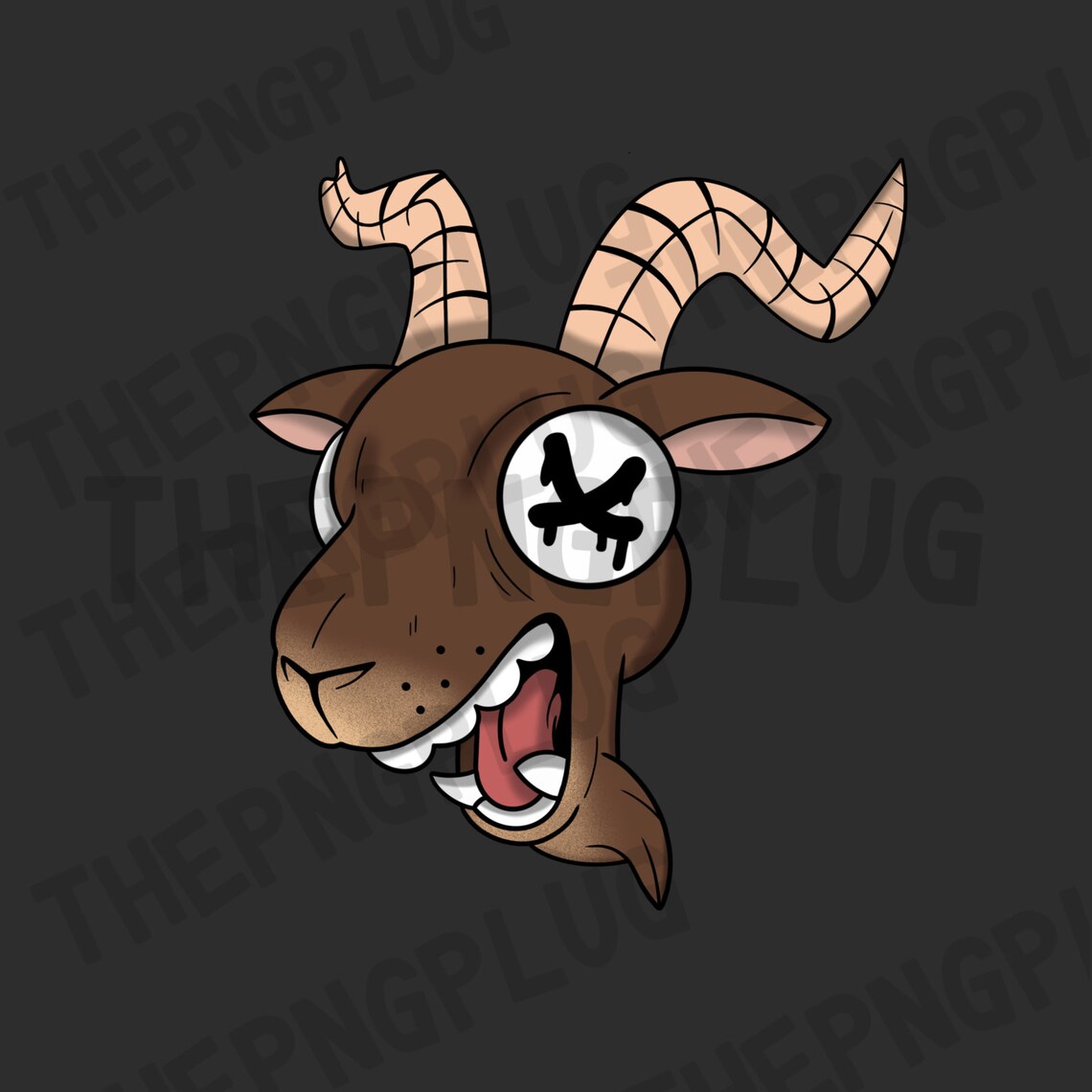 Trippy Goat PNG - Etsy