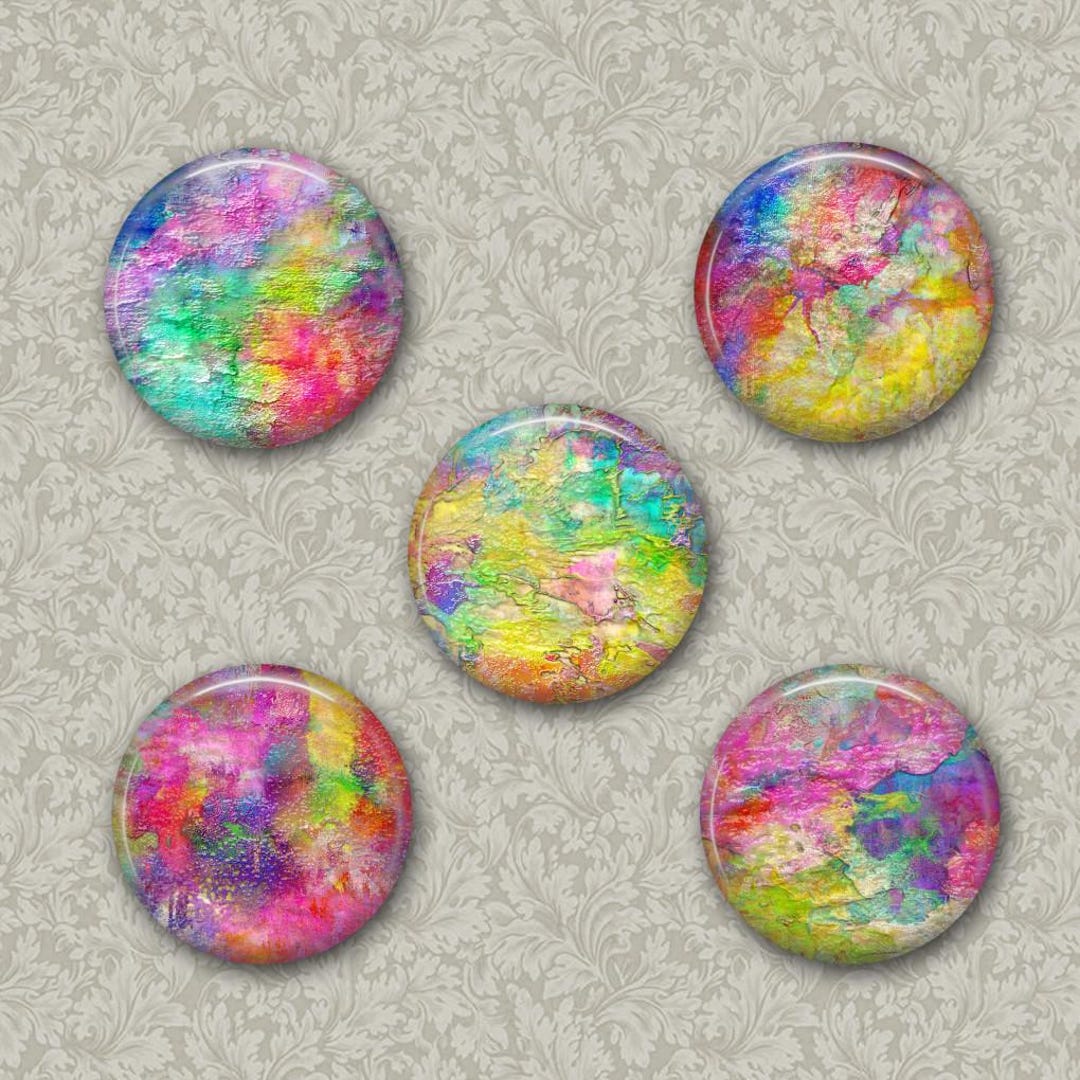 Multi-coloured Abstract Glass Fridge Magnets, Glass Magnets ...
