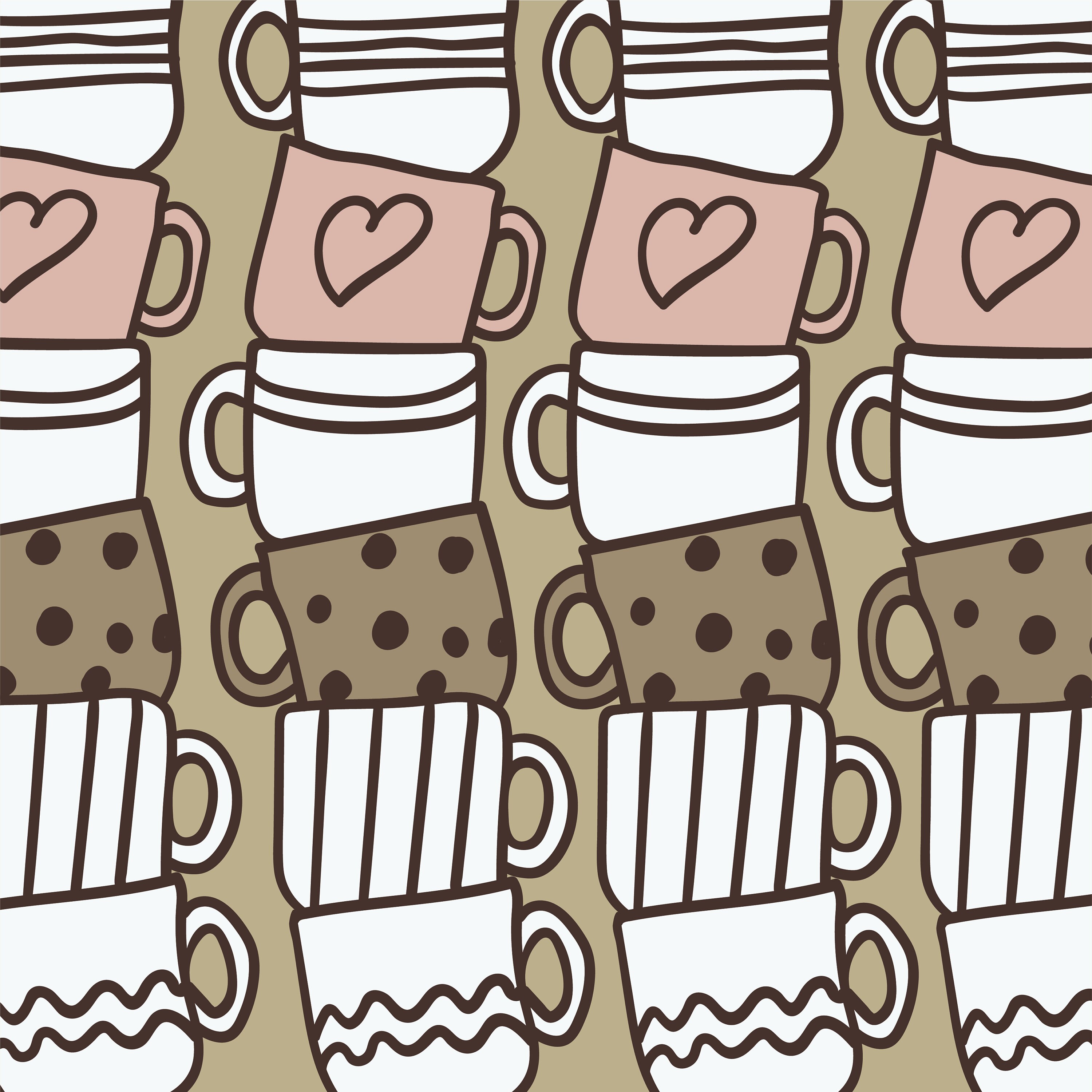 Coffee Digital Paper Pattern for Cards Journal Background Scrapbook ...