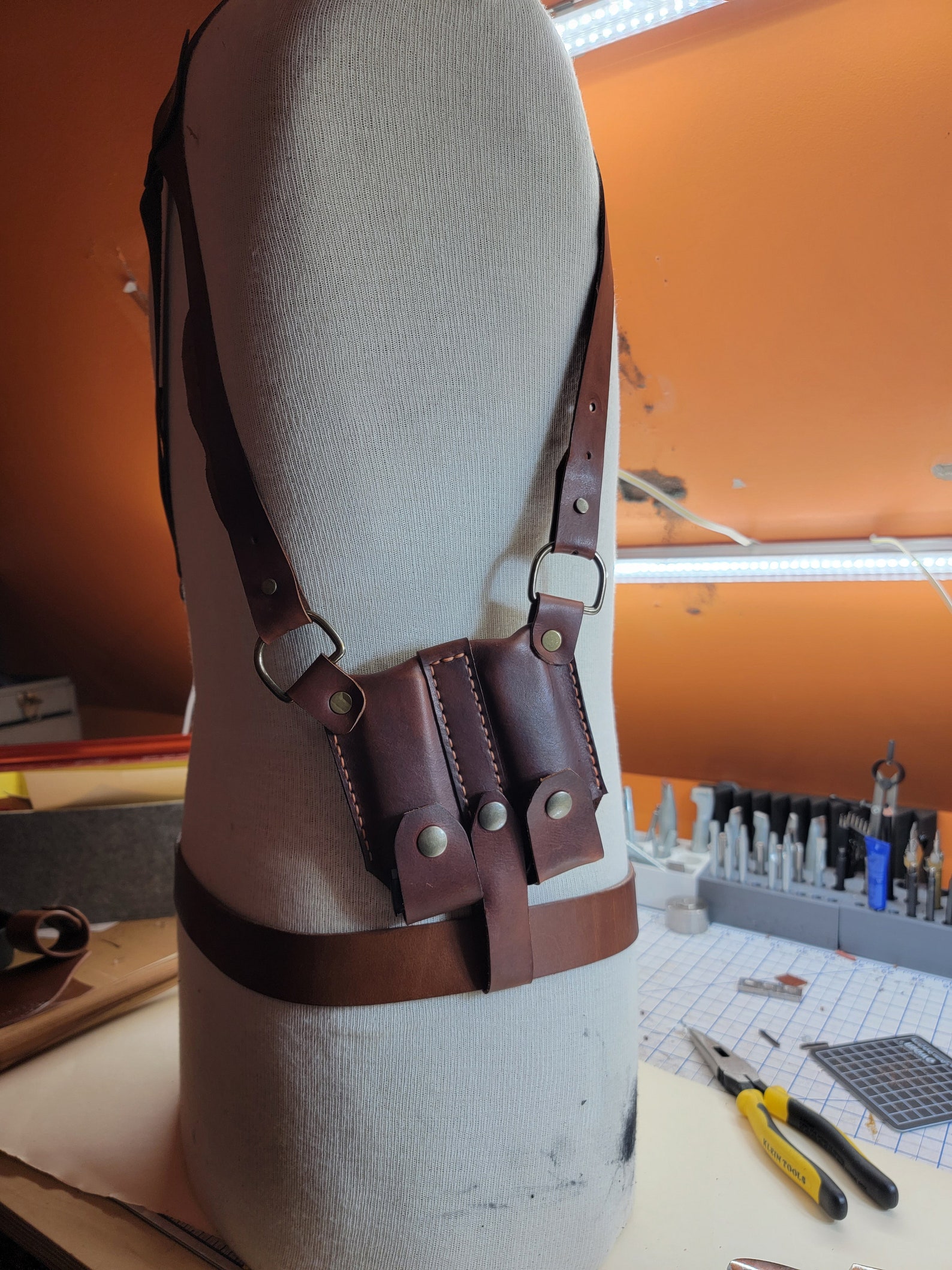 Leather Shoulder Rig Holster PATTERN - Etsy