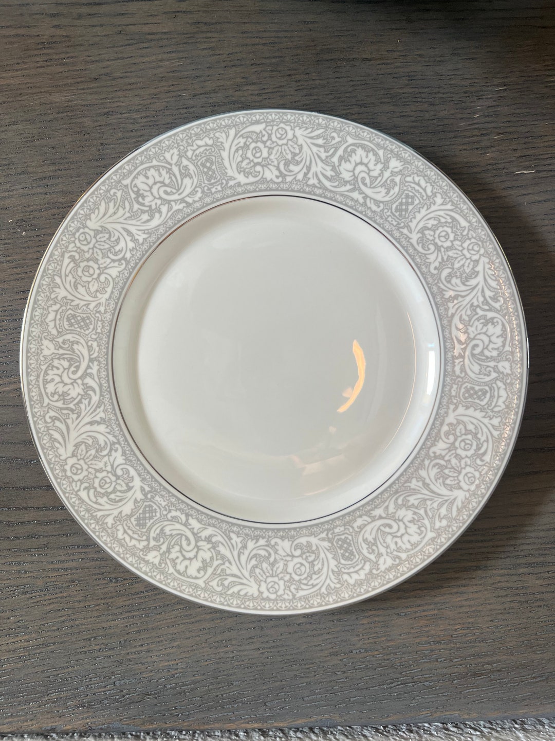 Platinum Renaissance Dinner Plate by Franciscan - Etsy