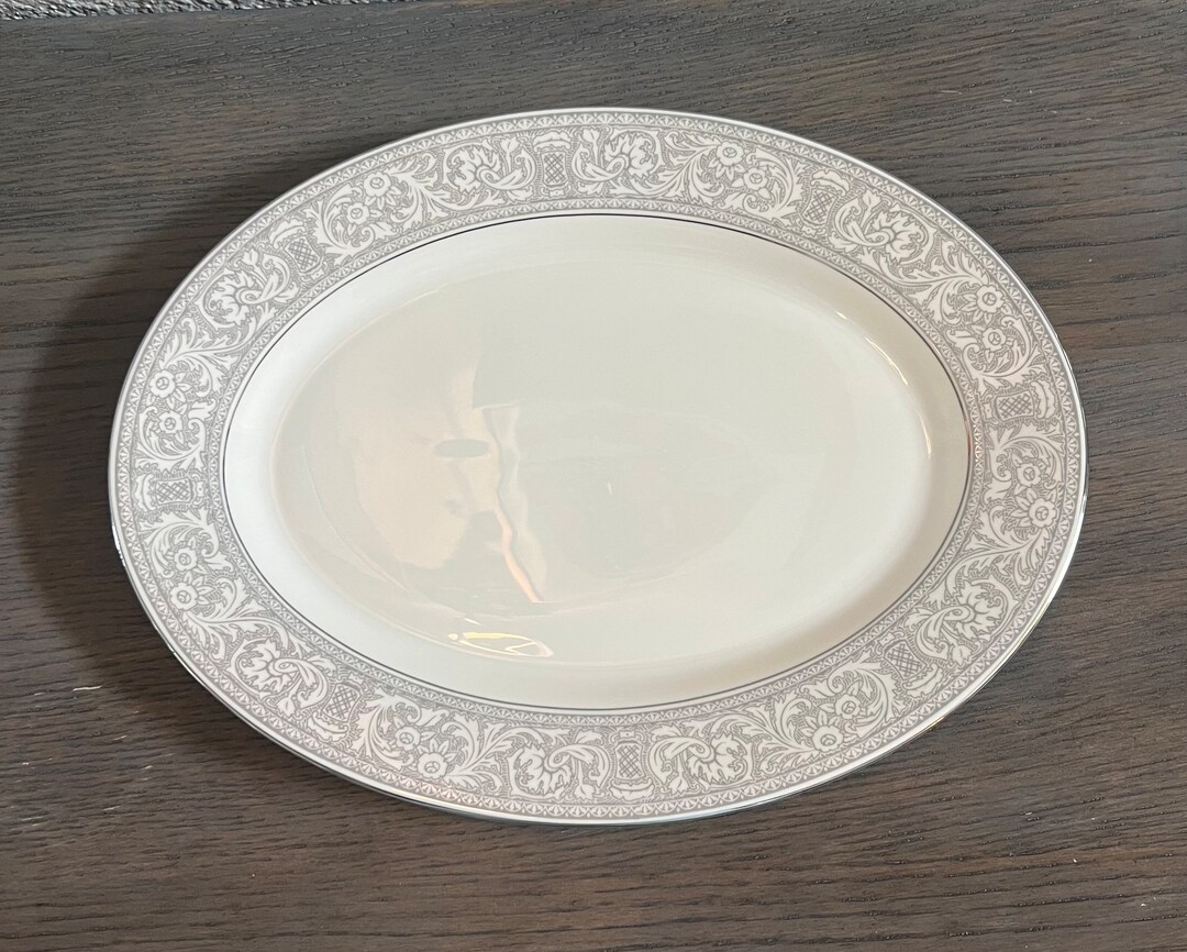 Platinum Renaissance 15 Oval Serving Platter by Franciscan - Etsy