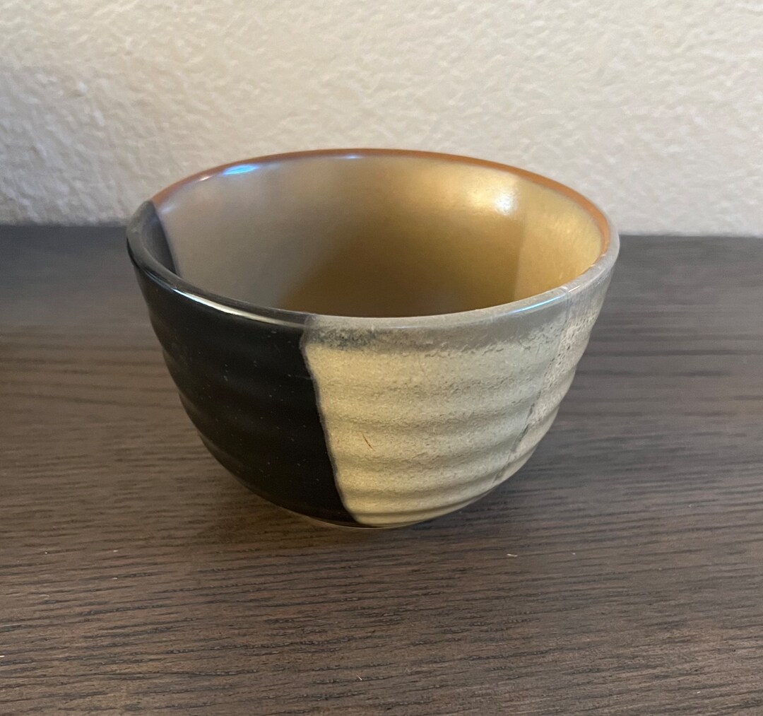 Sango Gold Dust Black Individual Ice Cream Dish - Etsy