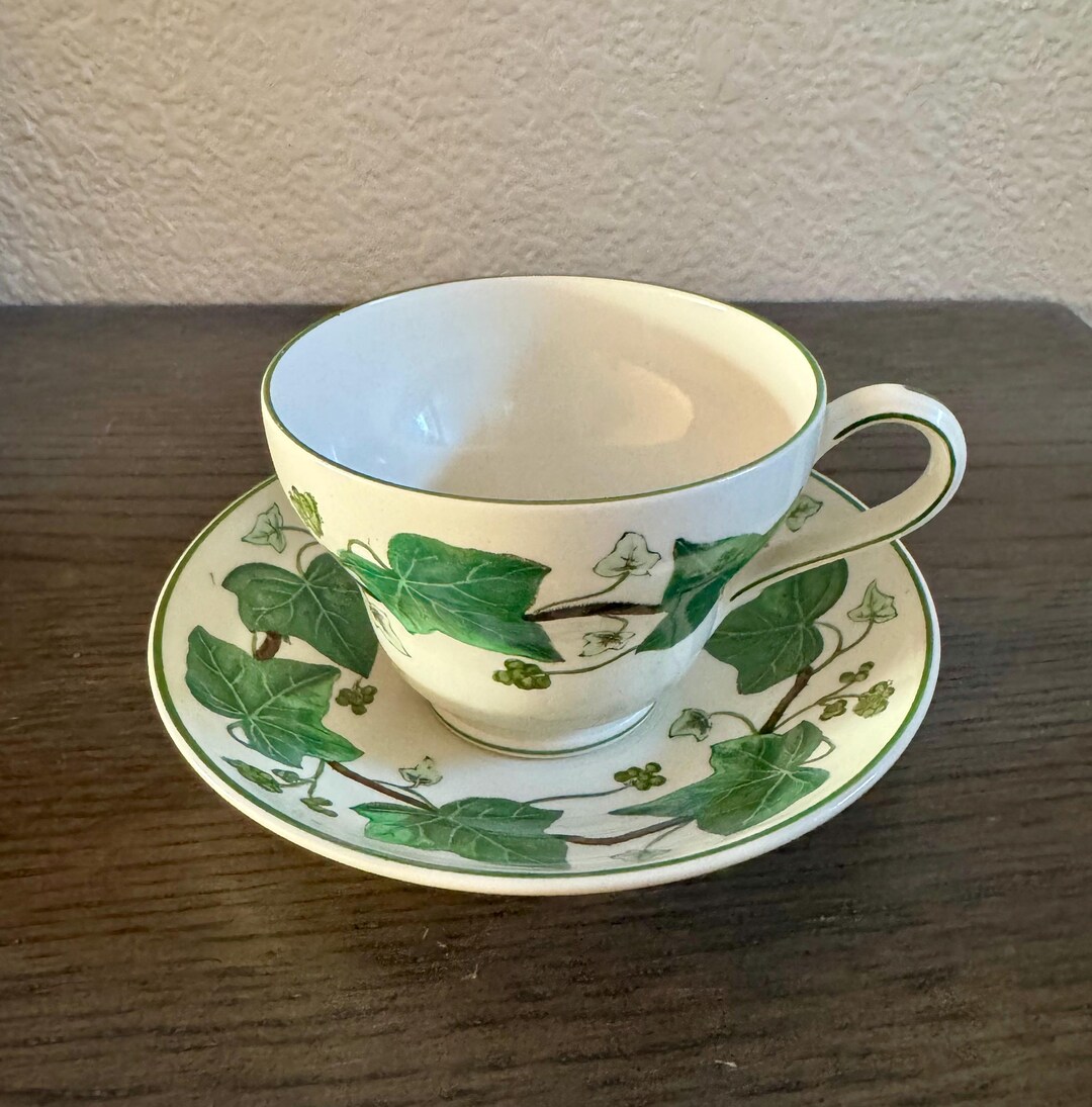 Napoleon Ivy Cup and Saucer by Wedgwood - Etsy