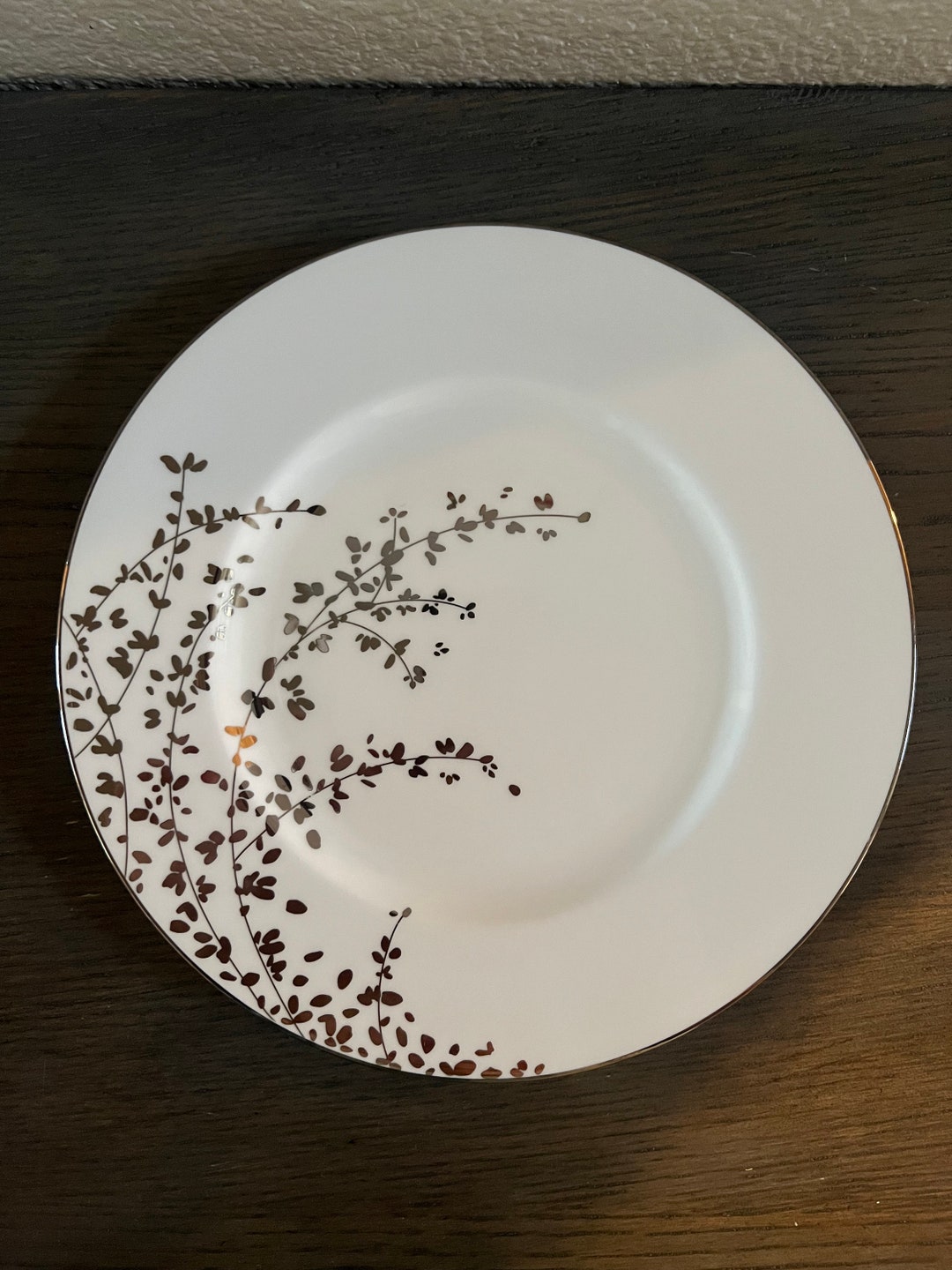 Kate Spade Gardner Street Platinum Dinner Plate by Lenox - Etsy