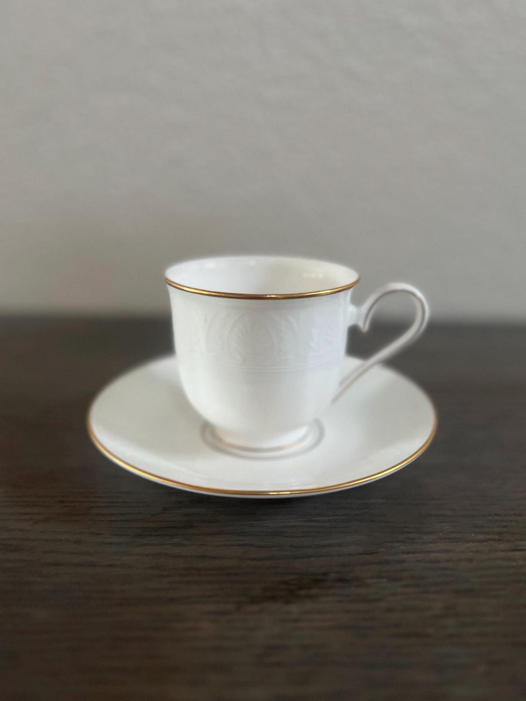 Hannah Gold Cup and Saucer by Lenox - Etsy