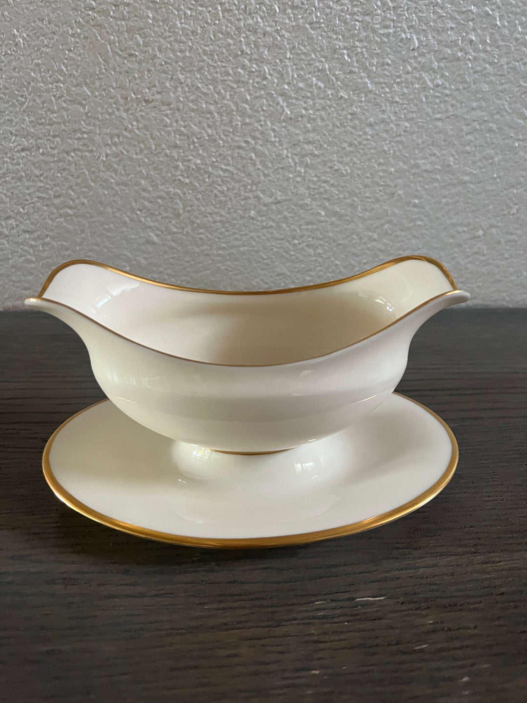 Mansfield Gravy Boat With Attached Underplate by Lenox - Etsy
