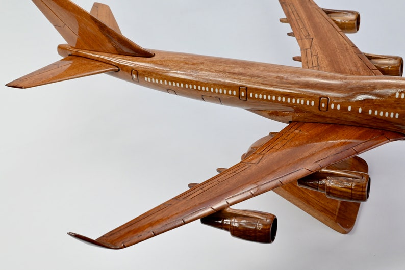 Boeing 747 Wooden Model Wooden Airplane Home and Office - Etsy