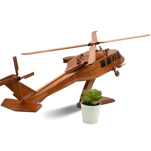 UH-60 Black Hawk Wooden Model - Wooden Airplane Home and Office ...