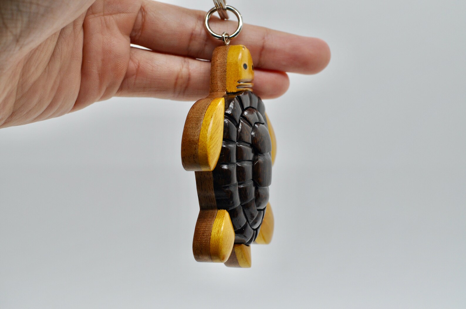 Lucky Turtle Handmade Wooden Keychain Gift for Him Lucky - Etsy