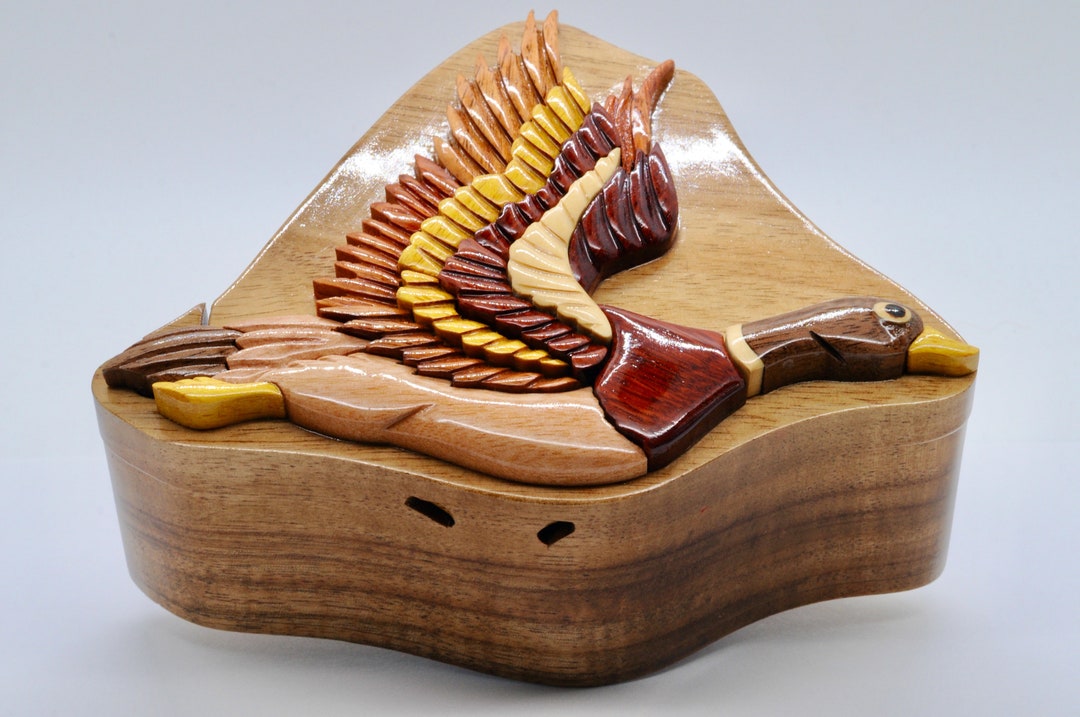 Mallard Duck Wooden Puzzle Box Wooden Mallard Duck Puzzle Box Handmade ...