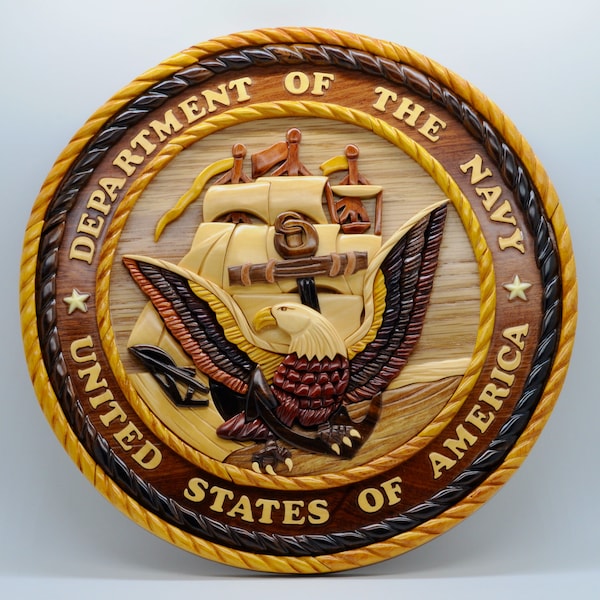 Wooden Us Navy Wall Decor - Etsy