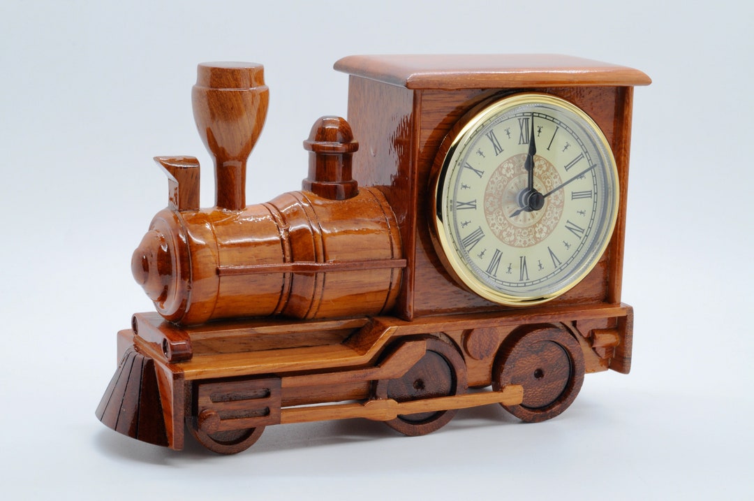 Wooden Clock With Train Design Wooden Clock for Home Office - Etsy