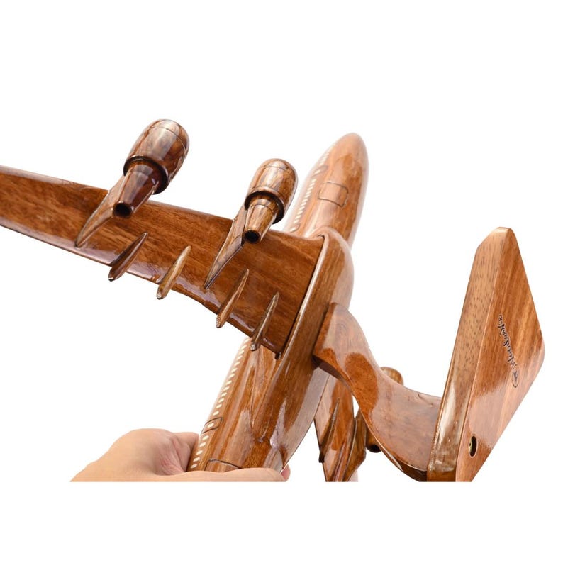 Boeing 747 Wooden Model - Wooden Airplane Home and Office Decoration ...
