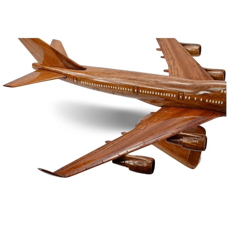 Boeing 747 Wooden Model - Wooden Airplane Home and Office Decoration ...