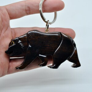 Wooden Bear Keychain - Handmade Wooden Keychain - Wooden Bear Gift - Etsy