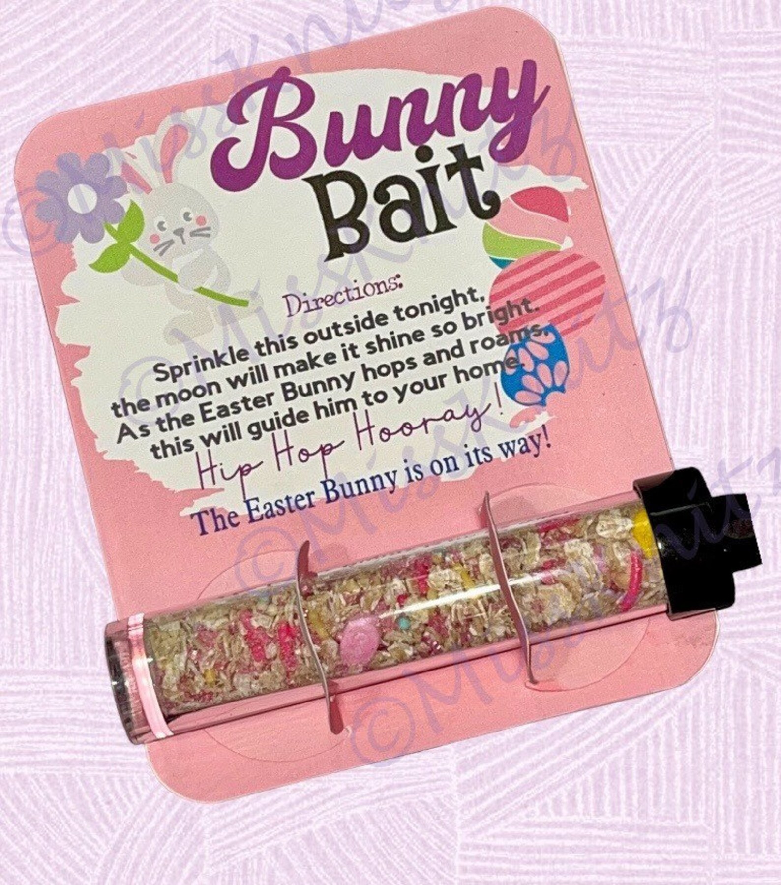 Pink Bunny Bait Card PNG Easter Print Then Cut PNG File - Etsy