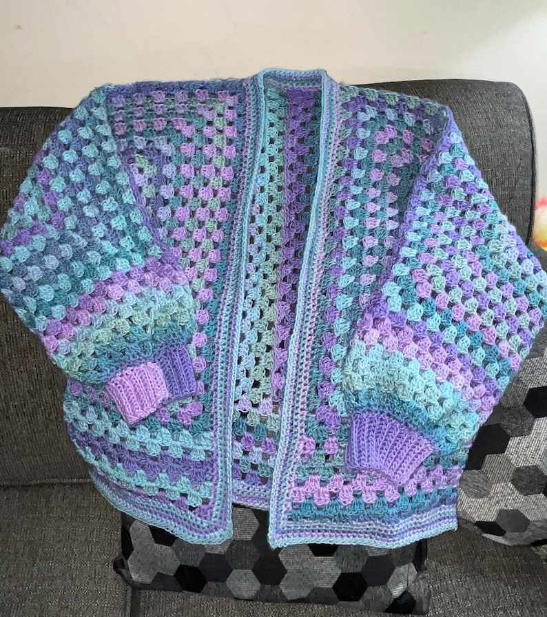 Hexagon Cardigan Lightweight Fun Colours READY TO SHIP - Etsy