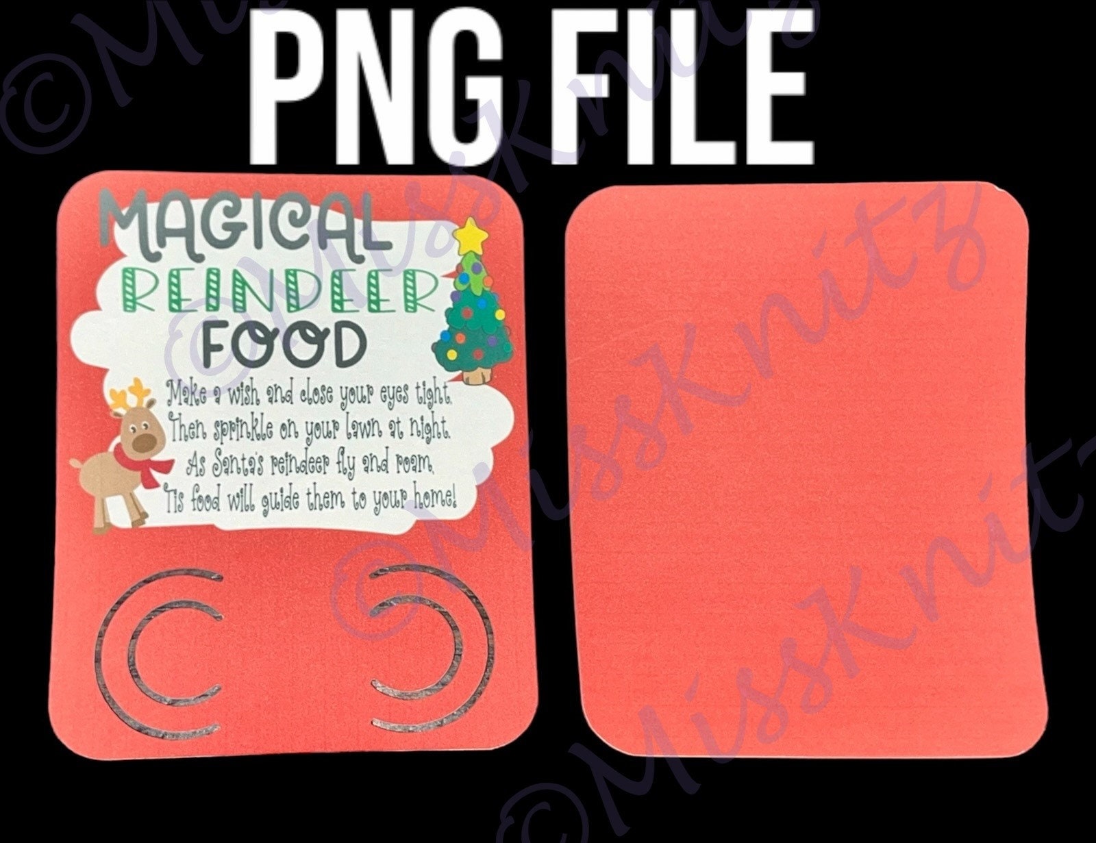 Magical Reindeer Food Card PNG Christmas Reindeer Card PNG - Etsy