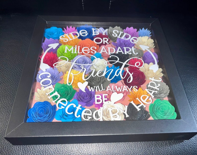 Friends - Shadow Box - Paper Flowers - Friendship - Gifts - Ready to ...
