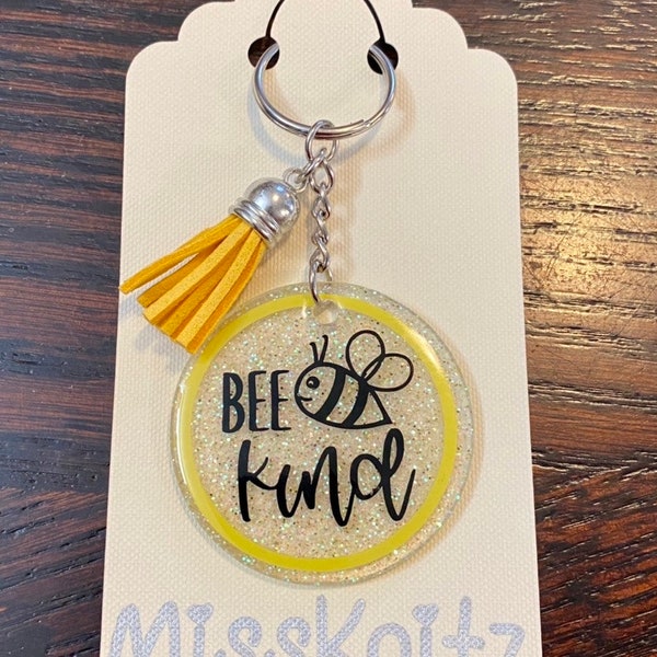 Bee Kind Keychain - Etsy