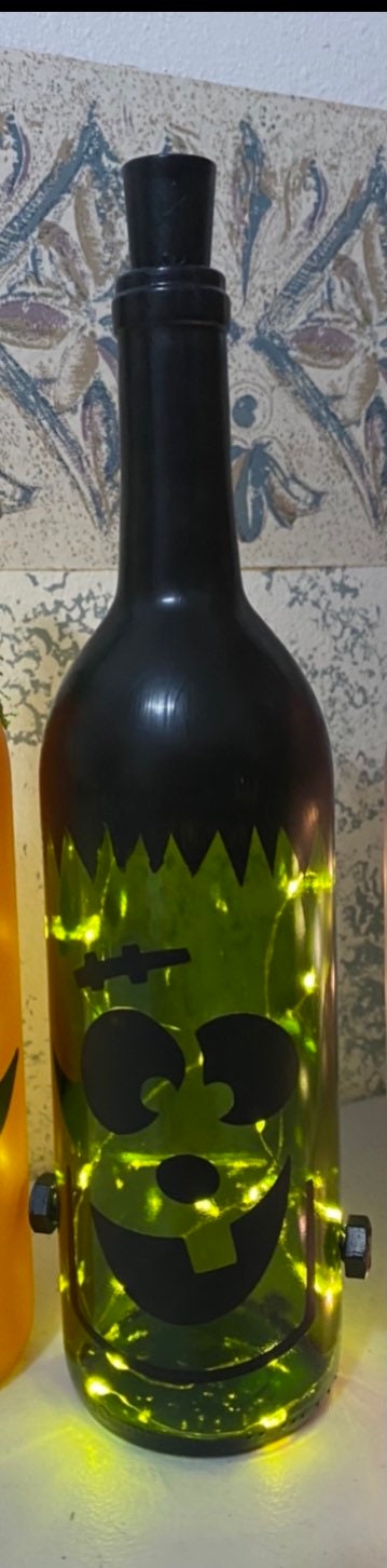 Halloween Frankenstein Bottle - Etsy