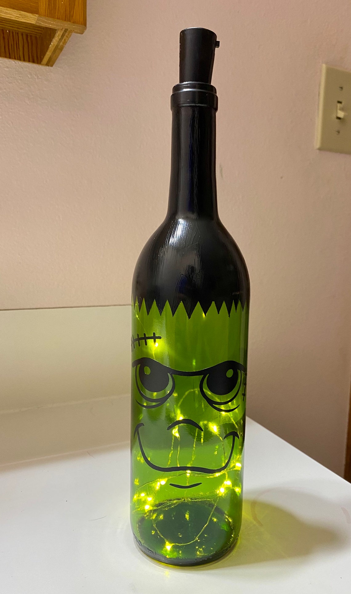 Halloween Frankenstein Bottle - Etsy