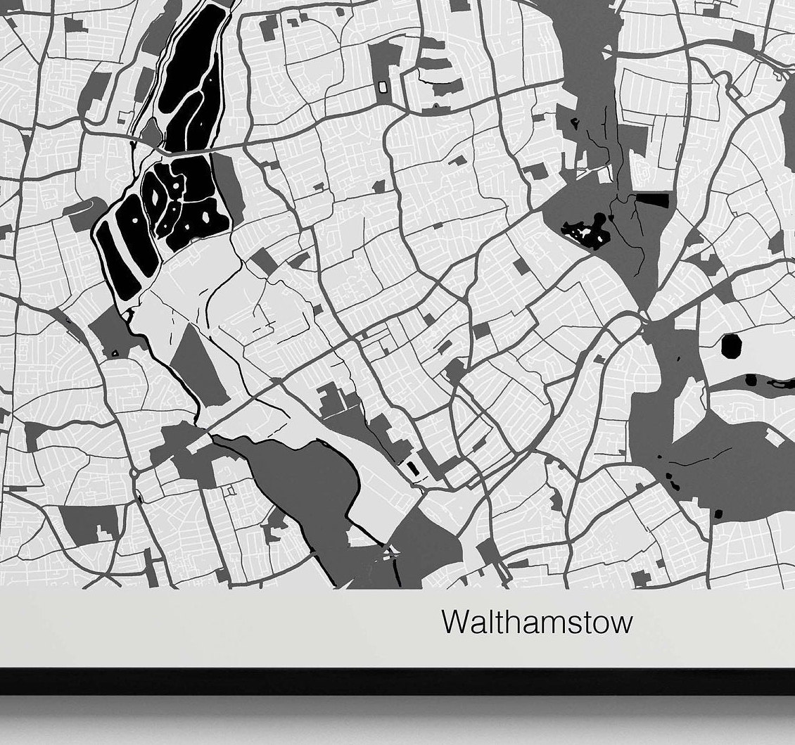 Walthamstow, Handmade Map, North London, E17 - Etsy UK