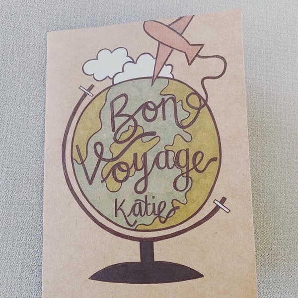 Bon Voyage Card - Etsy UK
